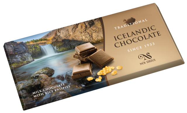 TRAD. ICELANDIC MILK CHOCOLATE WITH KRISP 90G - Nói Siríus